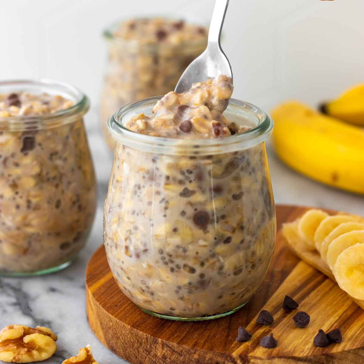 Chunky Monkey Overnight Oats | Feed Yourself Plants